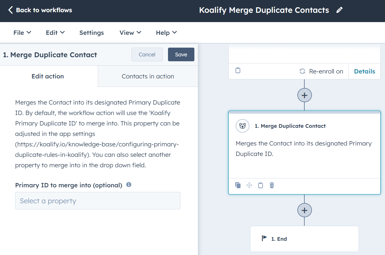 How To Bulk Merge Hubspot Duplicates Using Koalify Workflow Actions 9777